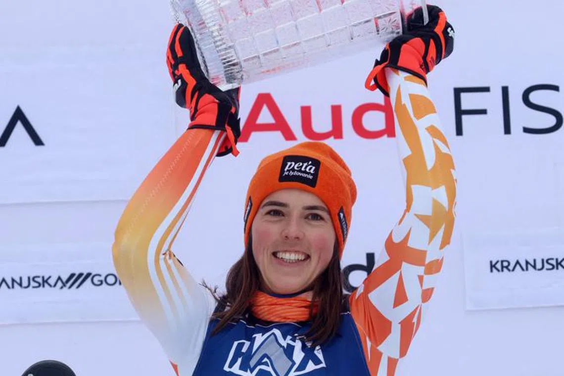 Vlhova wins World Cup skiing slalom in Slovenia, Shiffrin suffers ...