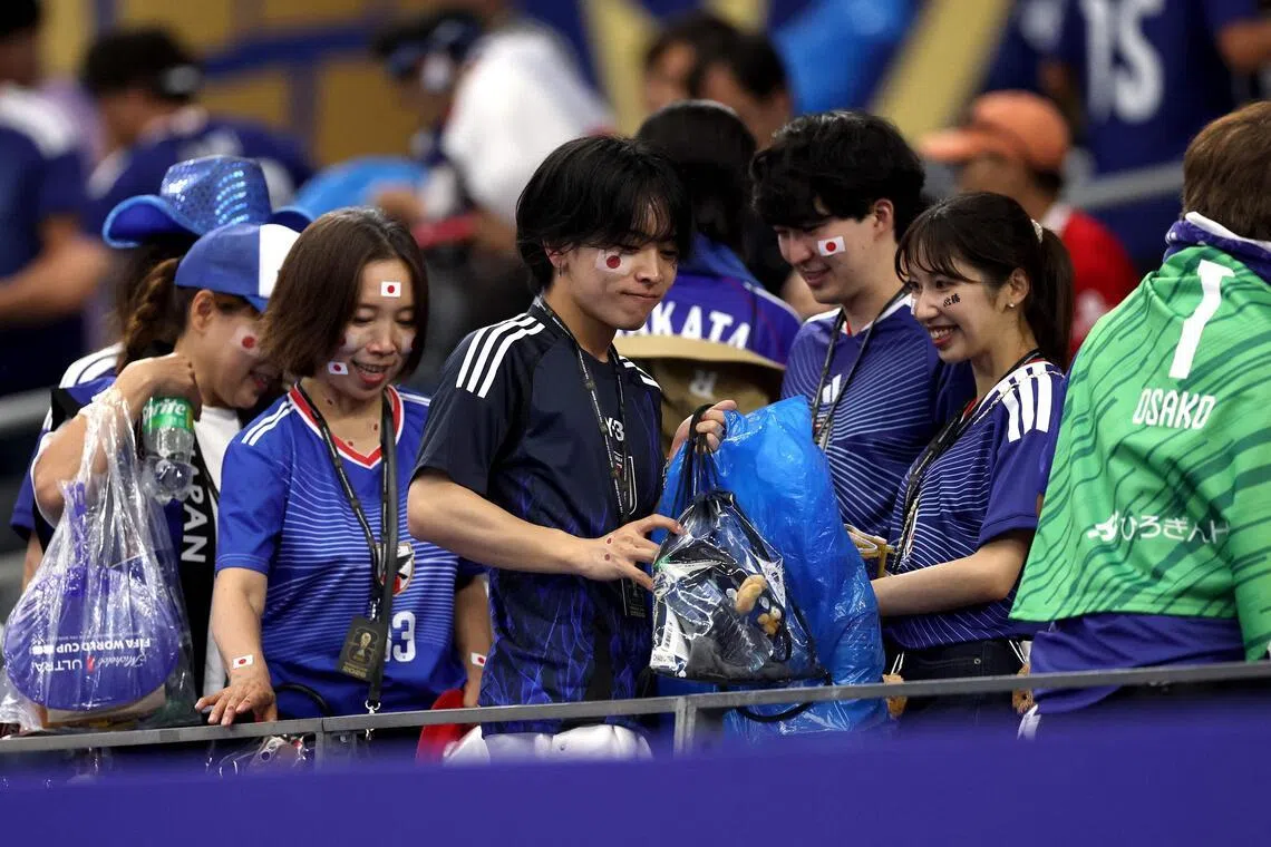 ‘This is our culture’: Japan fans clean up World Cup stadium | The ...
