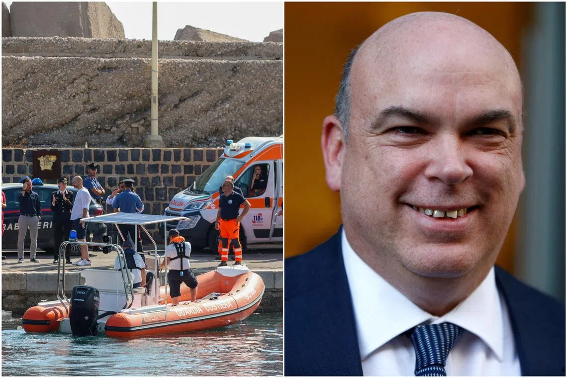 British tech tycoon Mike Lynch missing after superyacht sinks off Sicily | The Straits Times