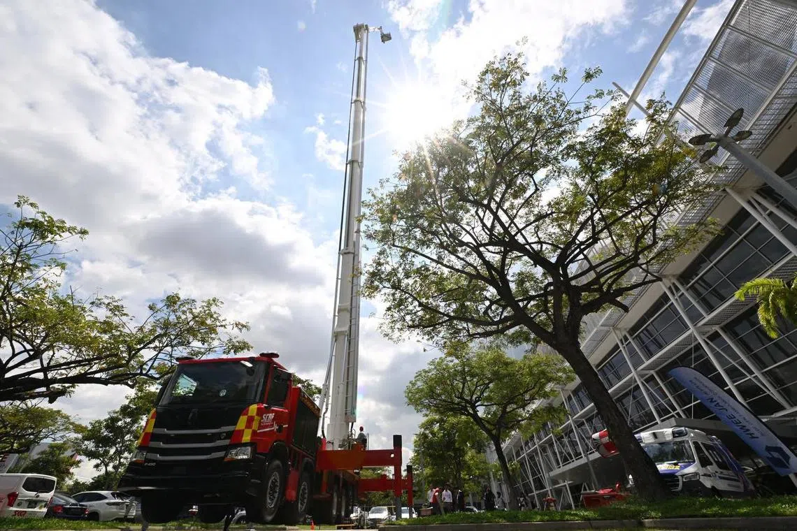 SCDF to deploy 90m-tall emergency vehicles for firefighting, rescue in ...
