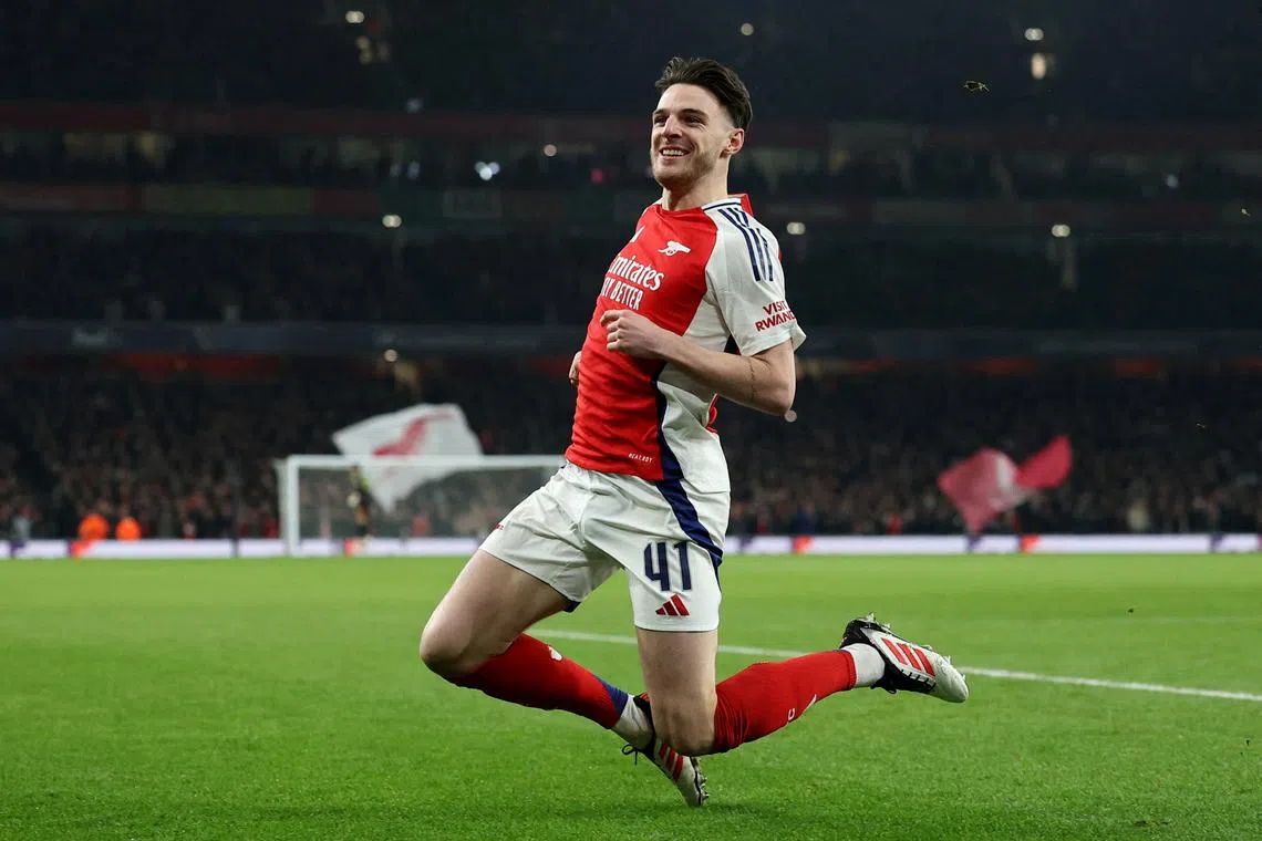 Hungry Rice showing more attacking bite, says Arteta | The Straits Times