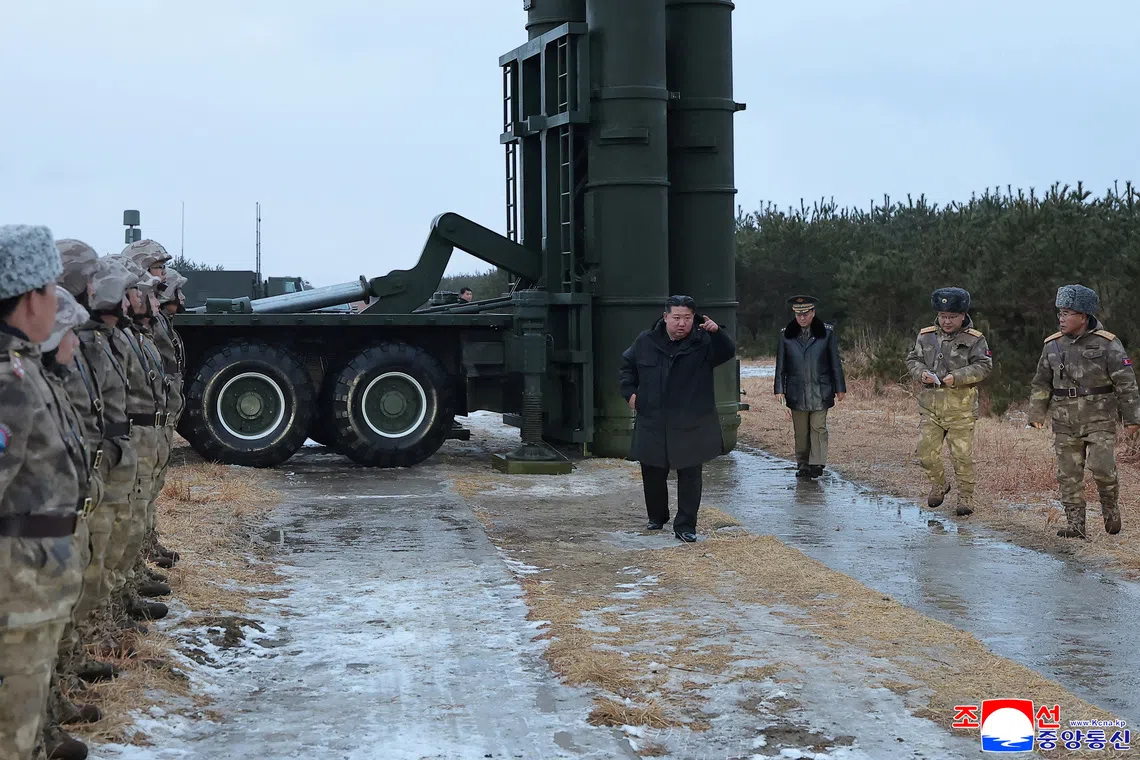 North Korea’s Kim Jong Un oversees test-firing of long-range missile ...