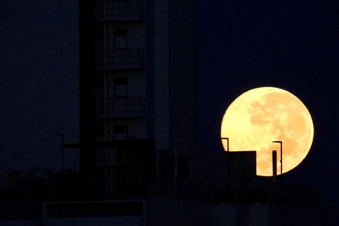 ‘She’s out after the storm’: The Cold Moon shines despite rainy weather ...