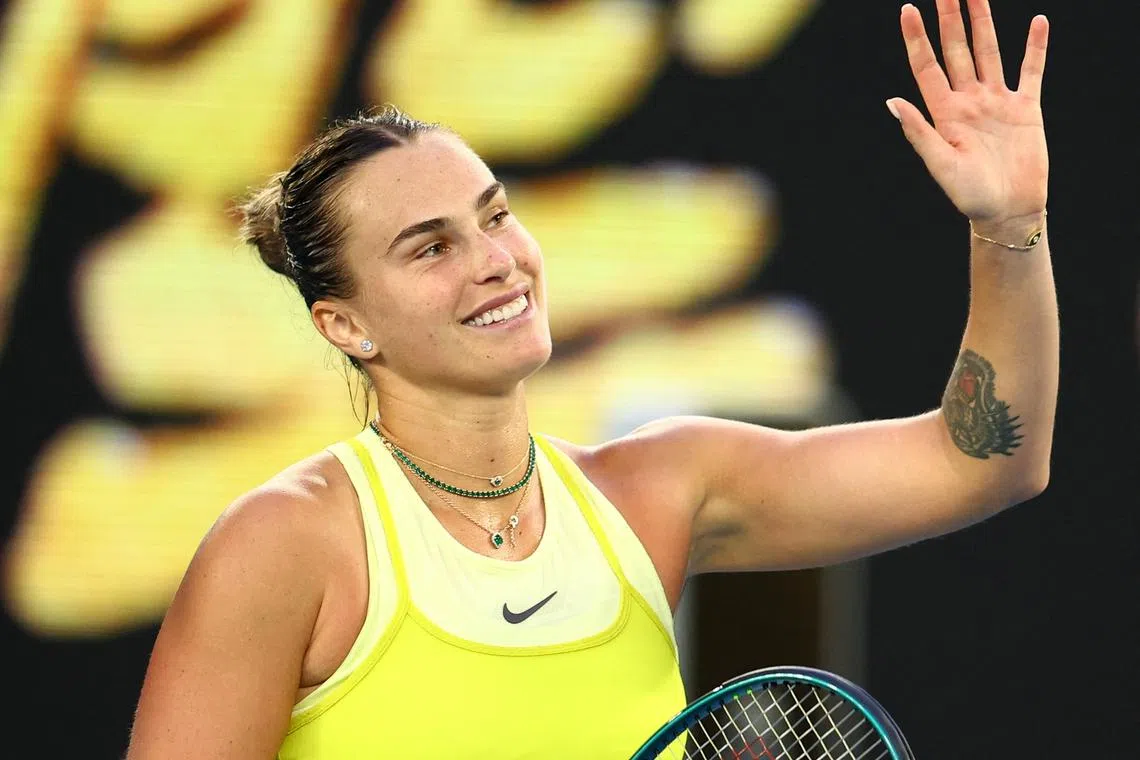 Sabalenka shines after rain stops play in Melbourne | The Straits Times