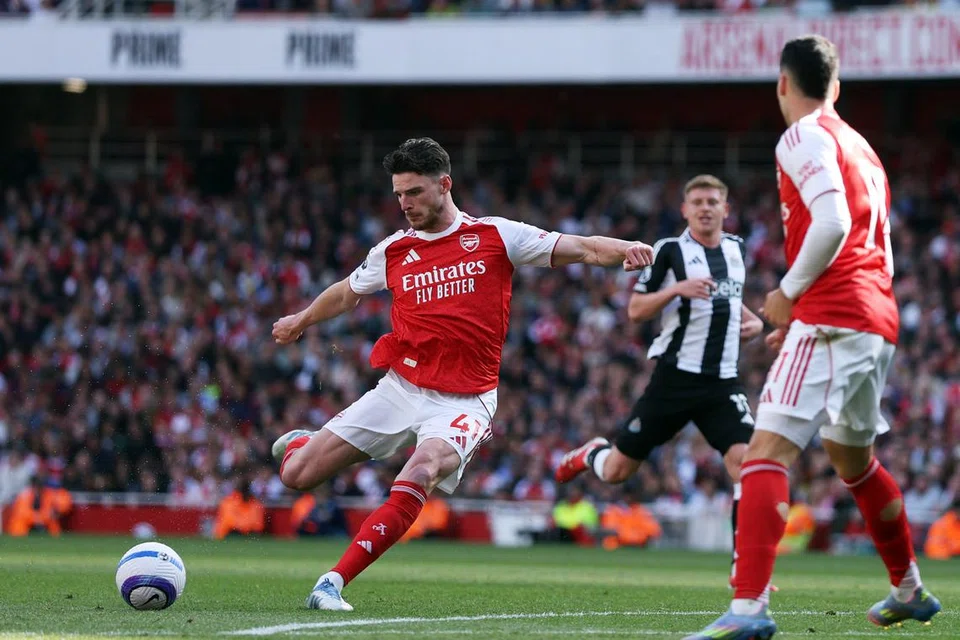 Arsenal relief as Rice secures narrow Premier League win over Newcastle ...