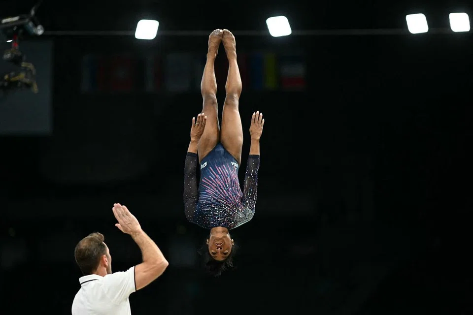 Simone Biles nails signature vault in Olympic gymnastics training | The ...