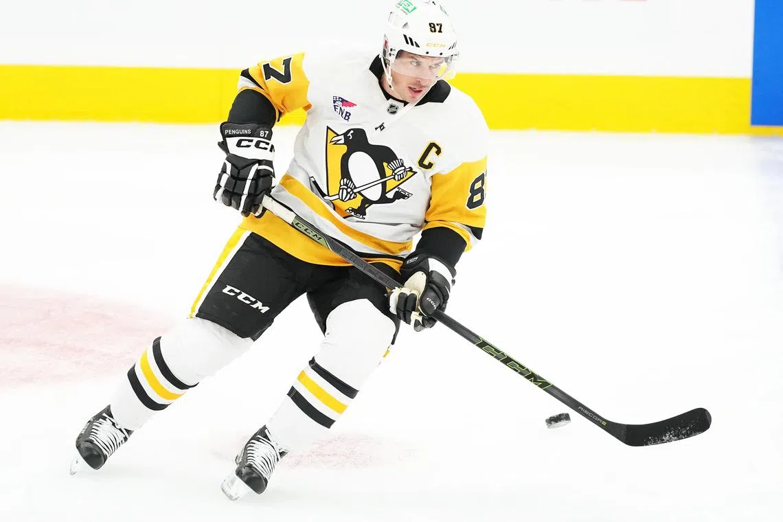 Sidney Crosby (1,600 points), Evgeni Malkin (500 goals) hit milestones | The Straits Times