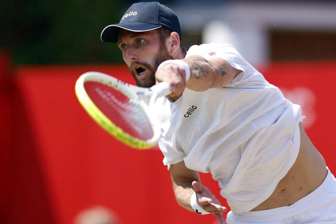Moutet reaches first grasscourt semi-final after tense win over Tien | The Straits Times