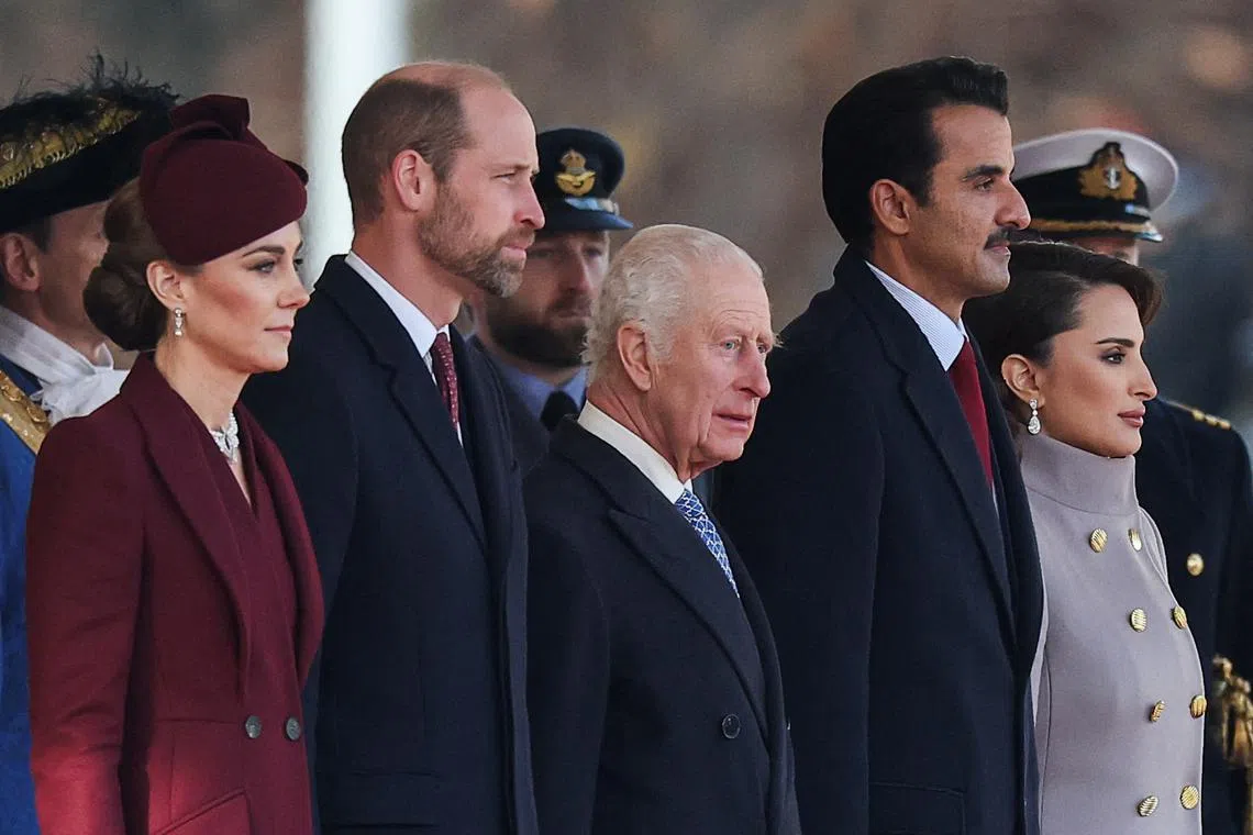 King Charles welcomes Qatar's emir as state visit begins | The Straits ...