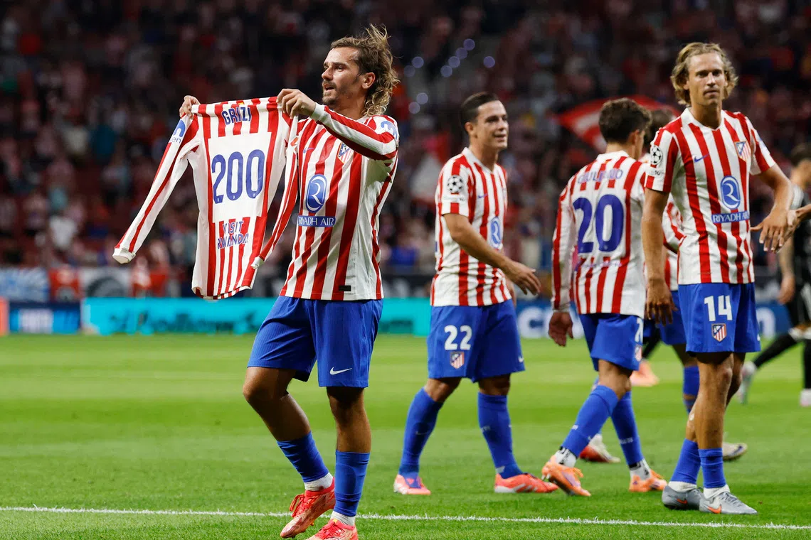 Antoine Griezmann scores 200th Atletico goal in 5-1 win over Frankfurt ...