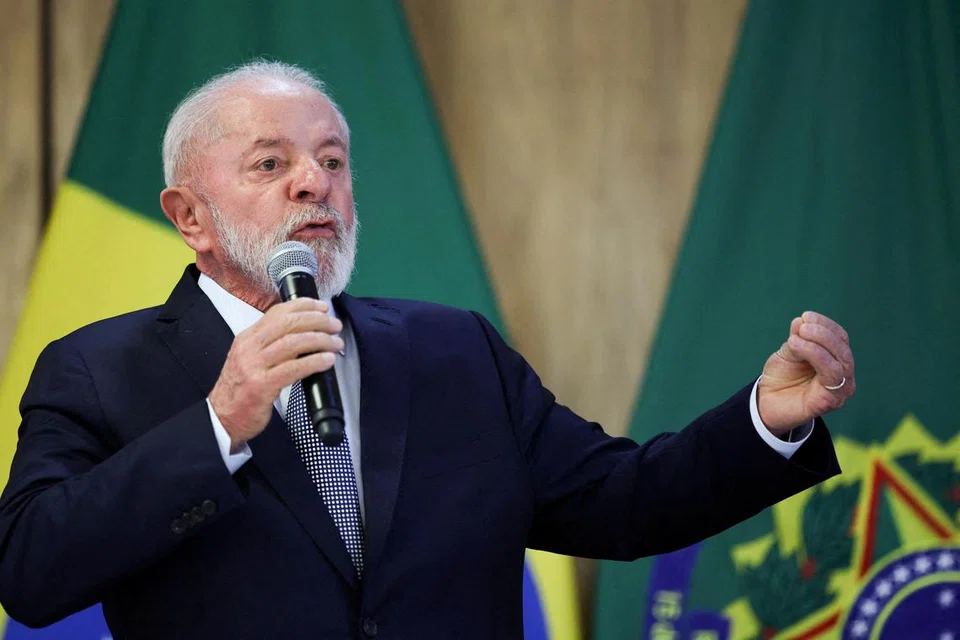 FILE PHOTO: Brazil's President Luiz Inacio Lula da Silva speaks during ...