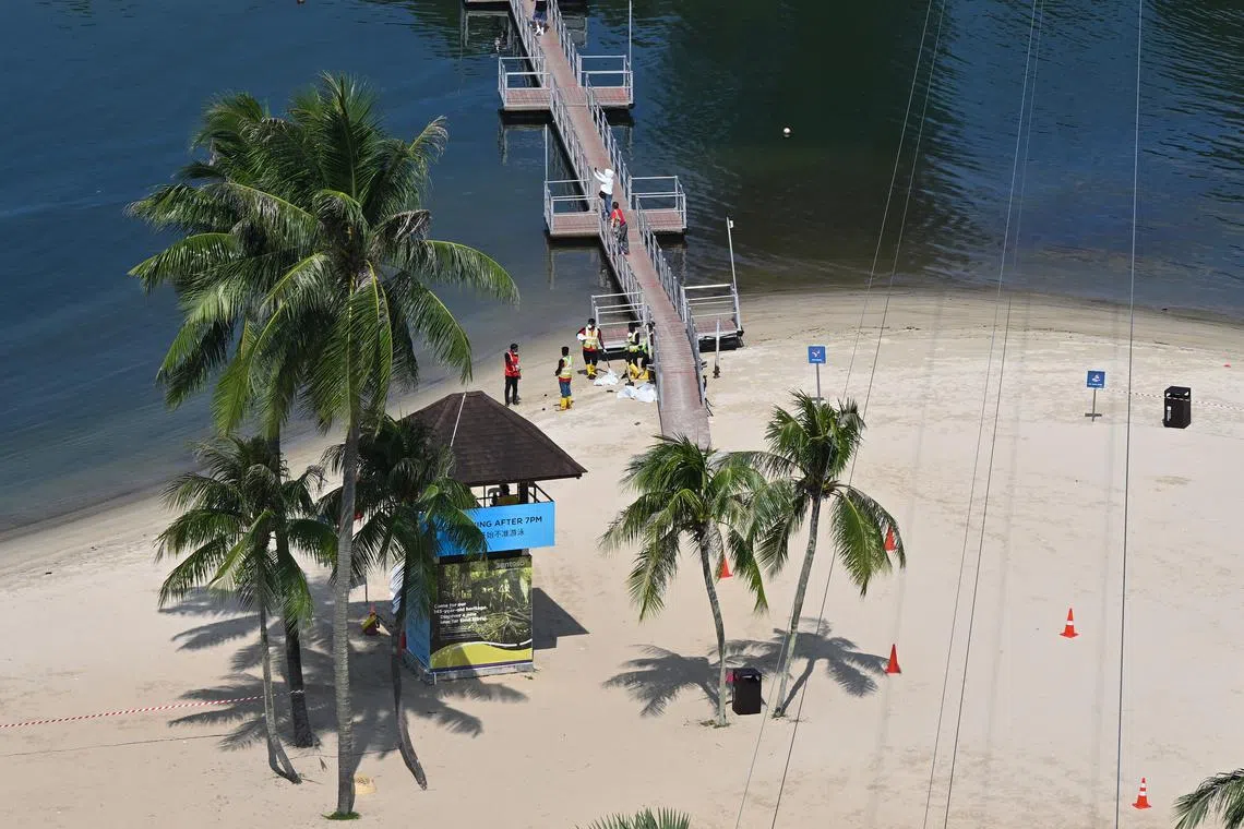 Oil spill incident: Singapore expands clean-up effort to more areas ...
