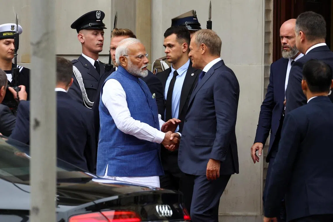 India’s Modi urges peace ahead of Ukraine visit | The Straits Times
