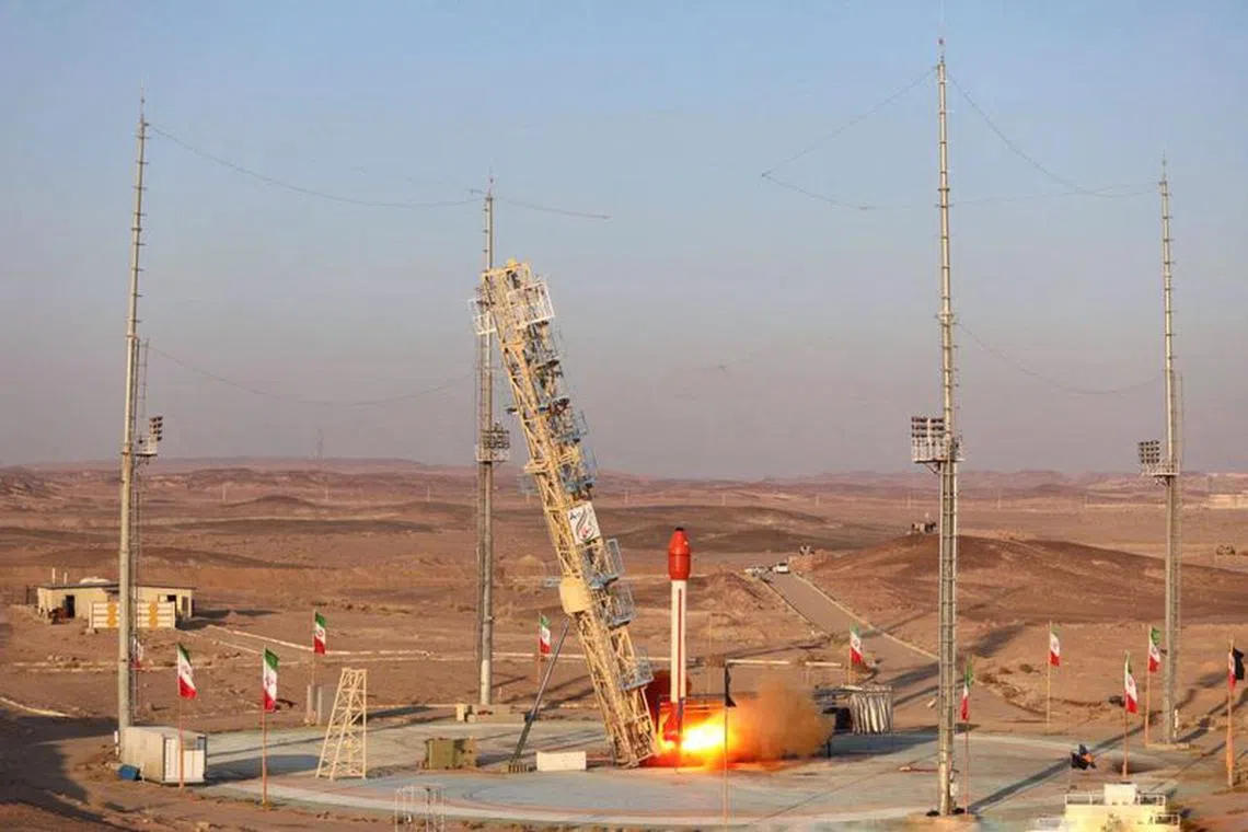 Iran sends up rocket with test living capsule | The Straits Times