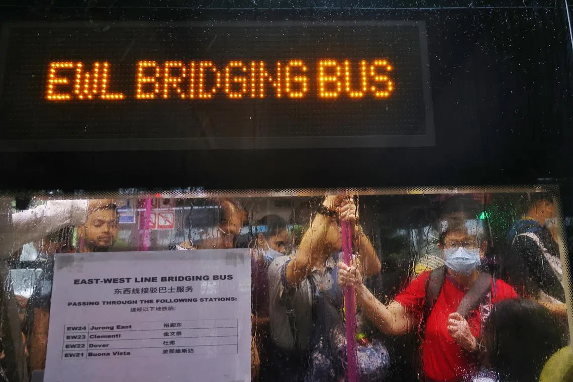 Longer travel time, snaking bus queues: EWL passengers cope with 2nd ...