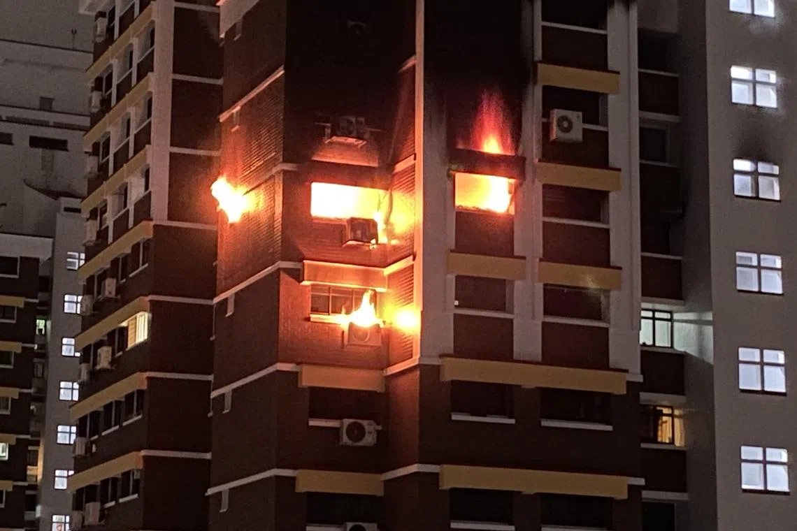 4 people, including 2 firefighters, taken to hospital after fire in ...