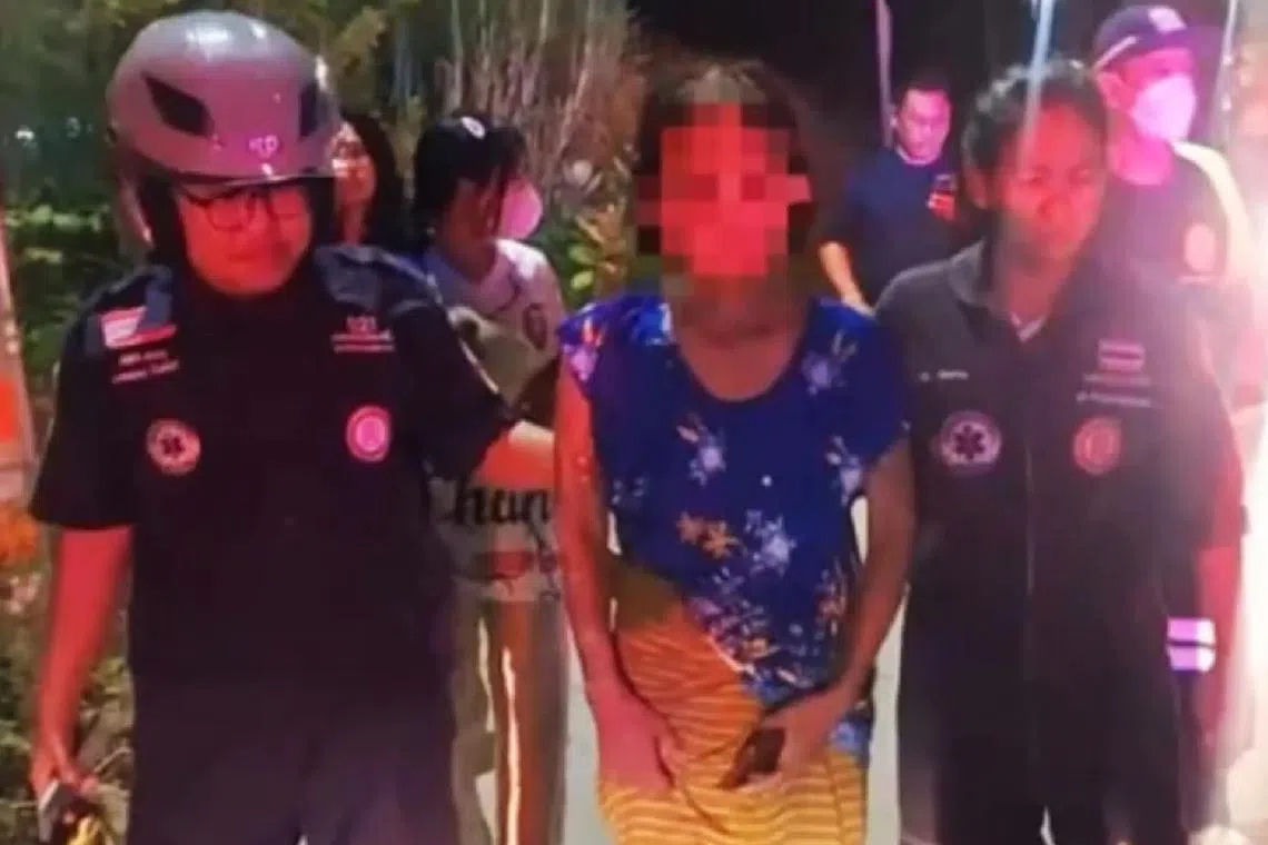 Woman trapped by python wrapped around her inside room in Thailand ...