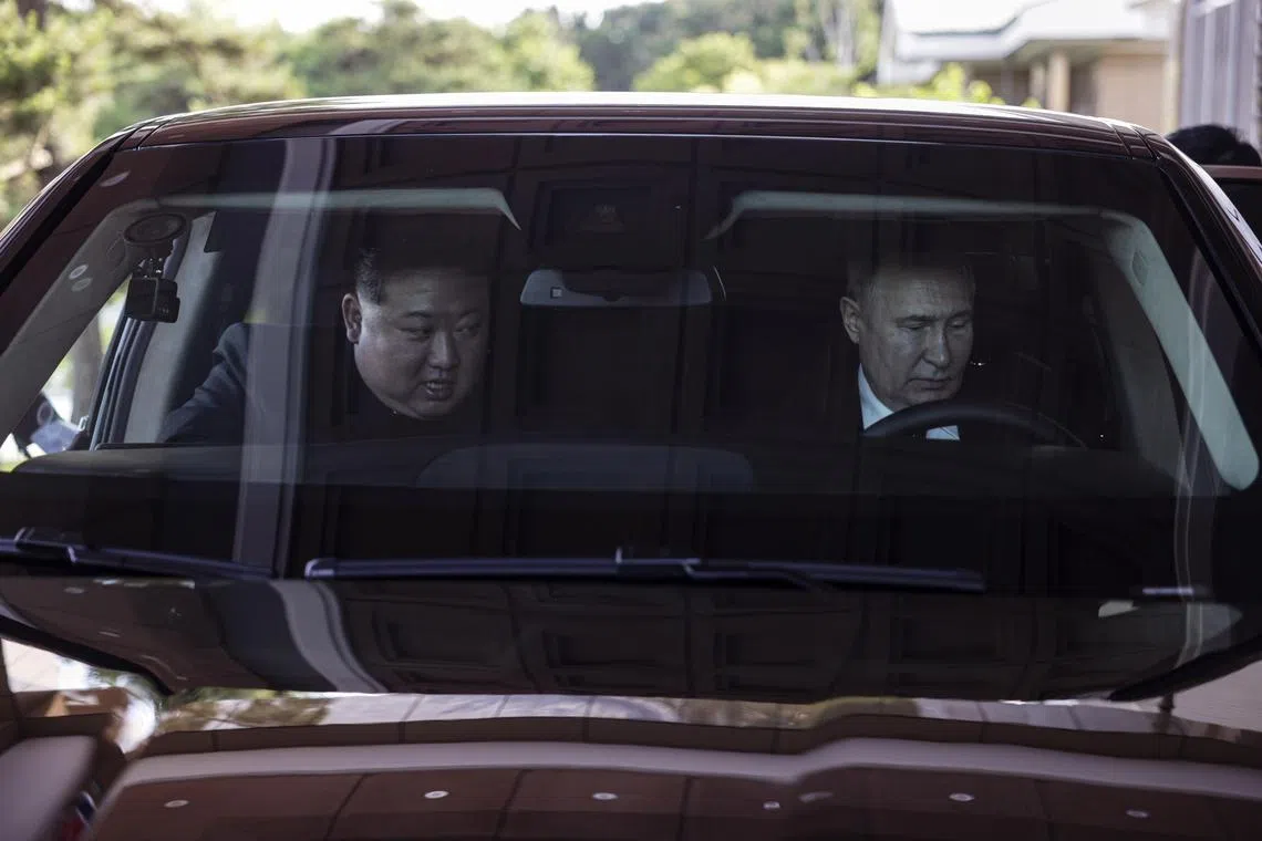 Putin takes North Korea’s Kim for a drive around Pyongyang in Russian ...