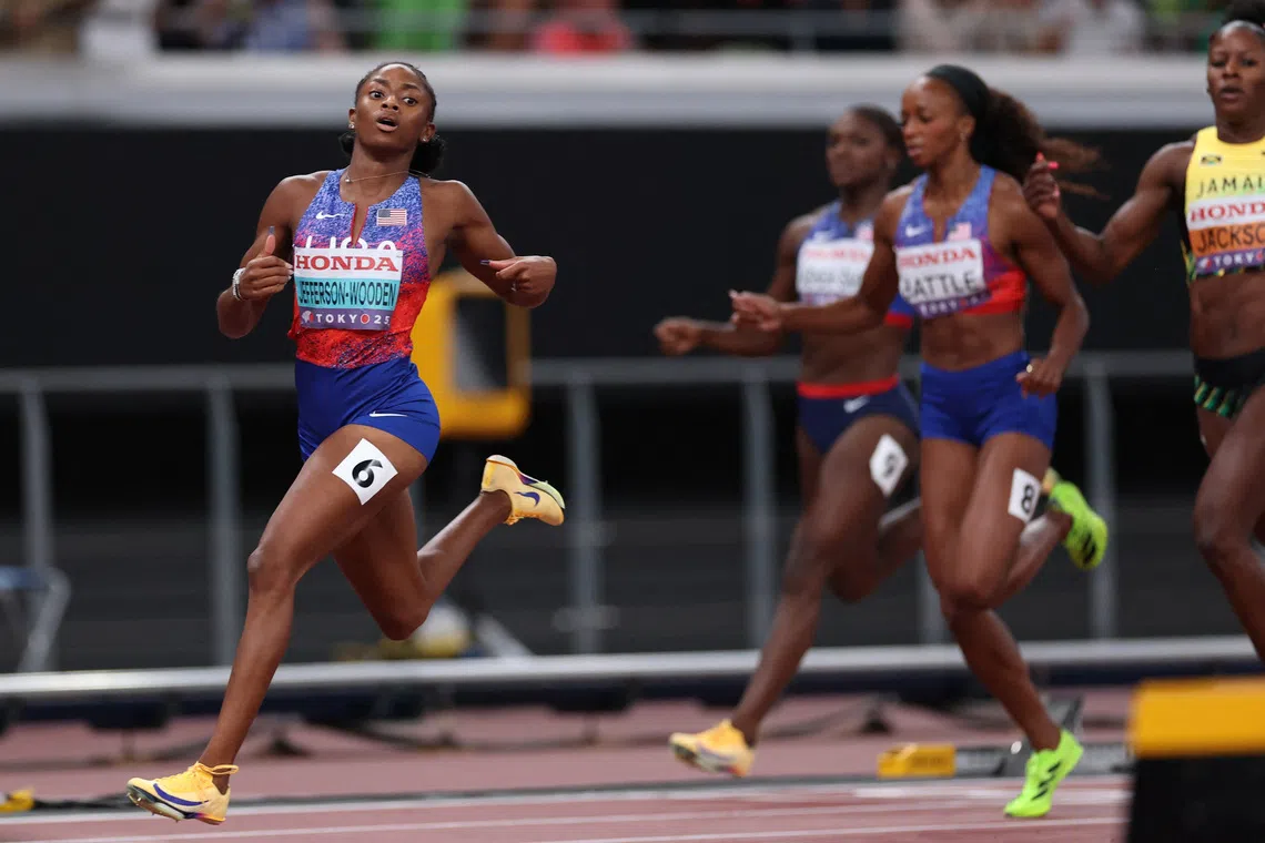 Dominant Jefferson-Wooden lands Tokyo sprint double with 200m gold ...