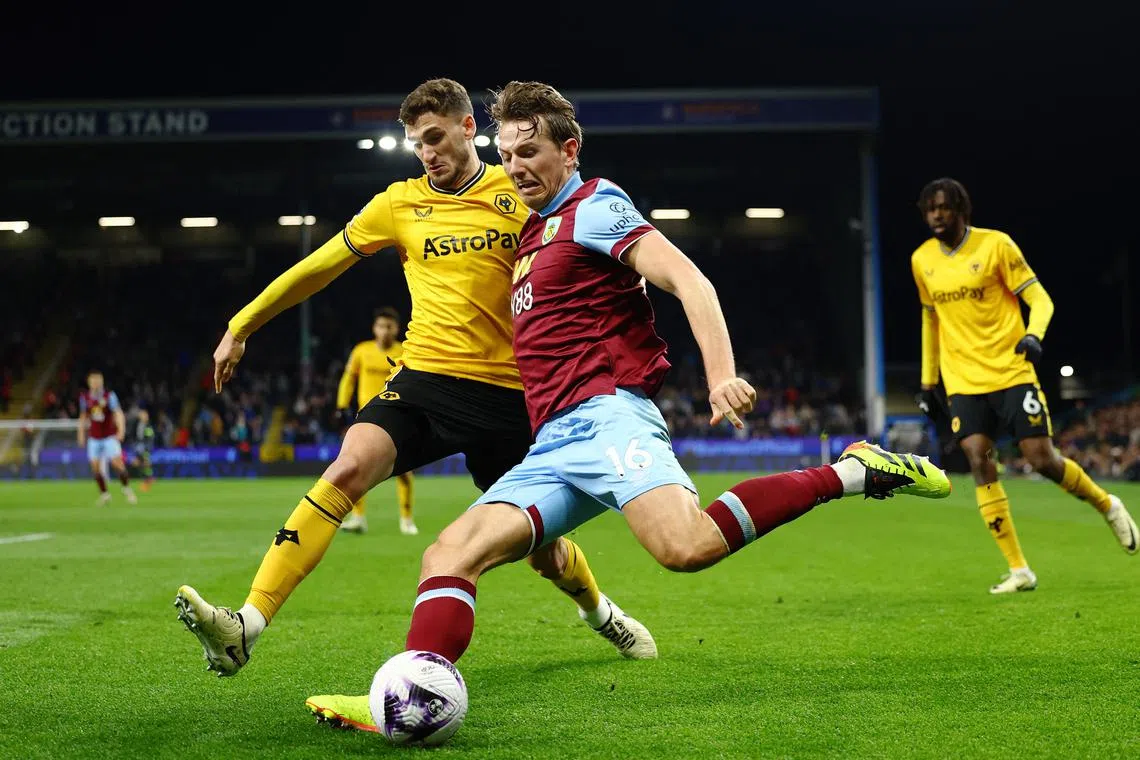 Burnley lose ground in relegation fight after 1-1 draw with Wolves ...