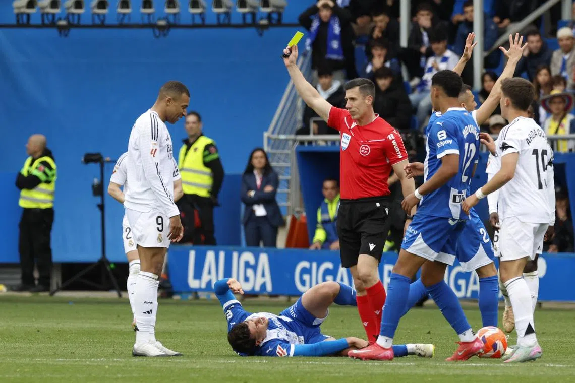 Ten-man Real overcome lowly Alaves 1-0 after Mbappe sees red | The ...