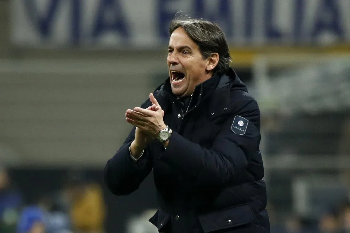 Inzaghi delighted after Inter seal round of 16 place | The Straits Times