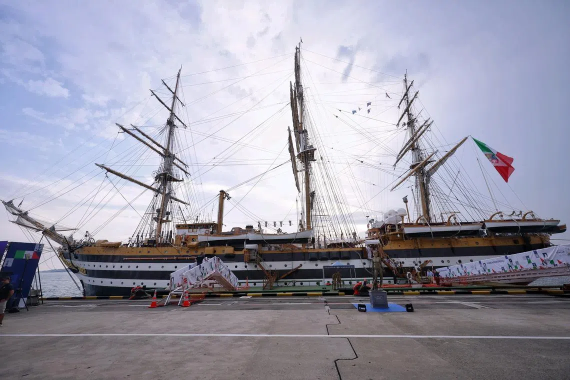 Italian Navy tall ship in Singapore as part of world cruise | The ...