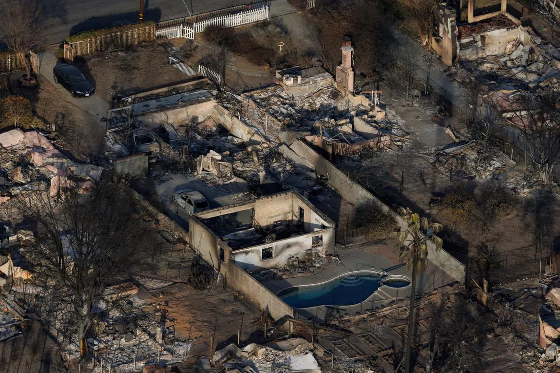 Aerial views show ash and rubble from Los Angeles fire zones | The ...