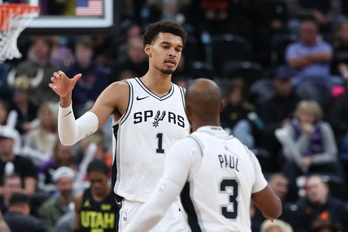 NBA roundup: Spurs' Victor Wembanyama tallies 5x5 vs. Jazz | The ...