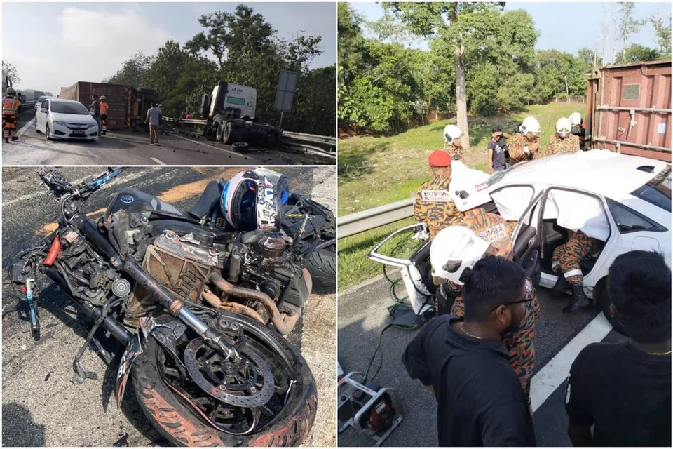Container lorry driver in Malaysia arrested after 1 killed, 2 injured ...