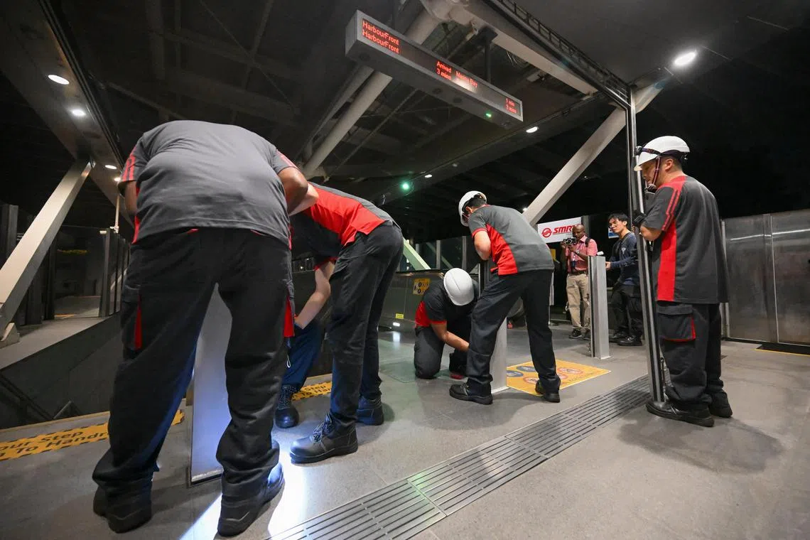 SMRT carries out exercise at one-north MRT station to counter flooding ...