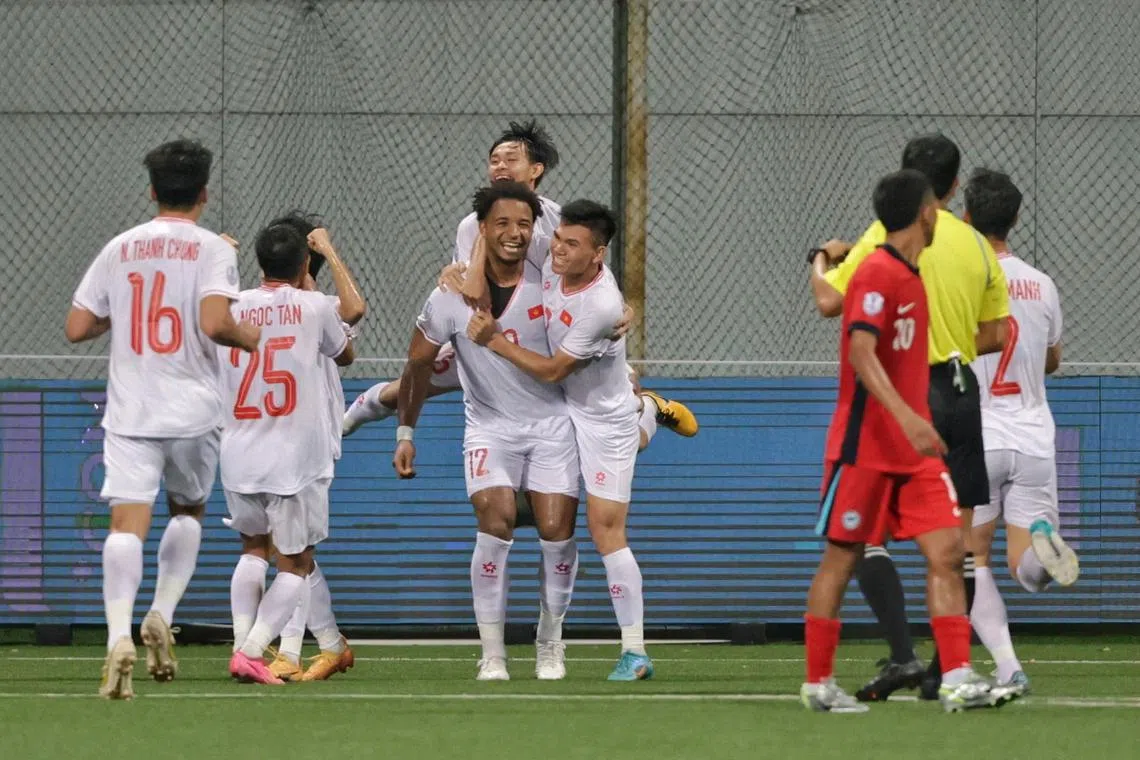 Heartbreak as Singapore lose 2-0 to Vietnam in first leg of Asean Cup s-finals after VAR mayhem ...
