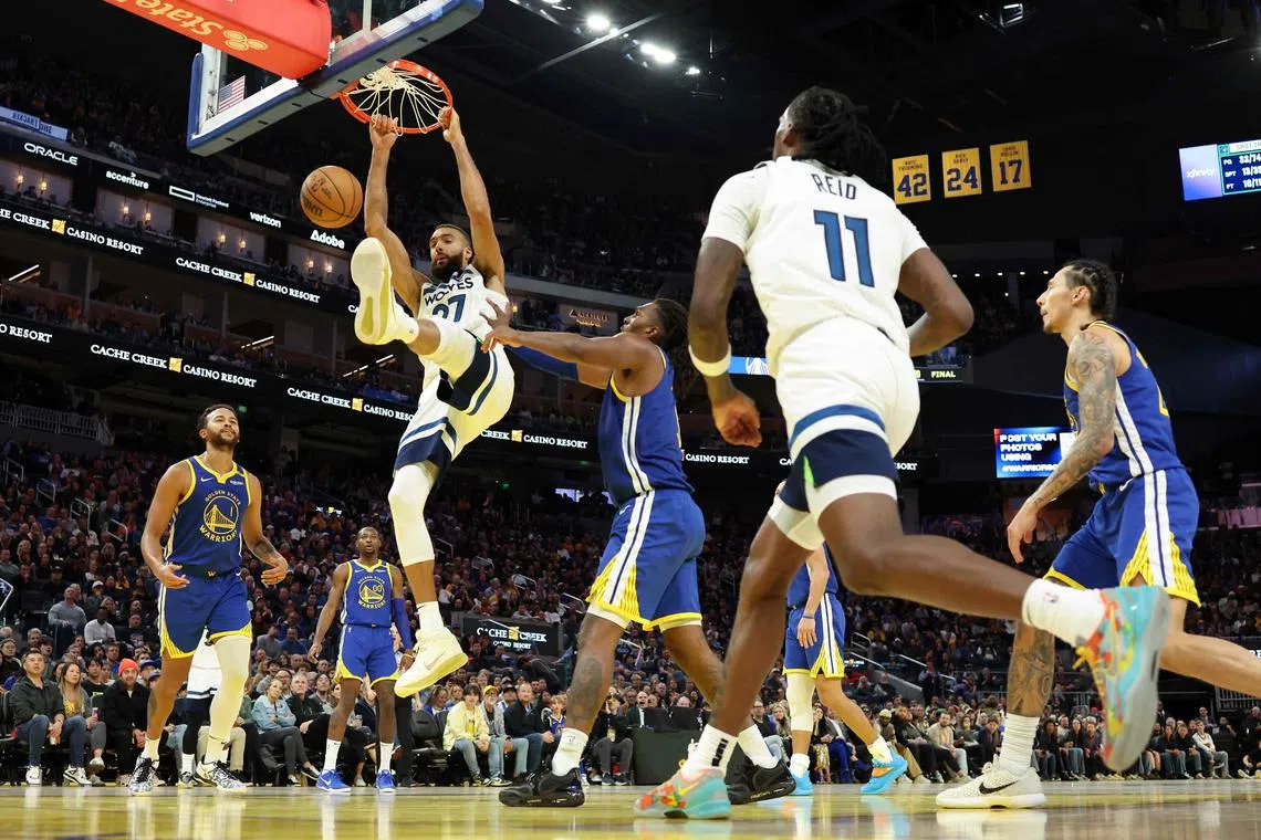 Rudy Gobert sets screens, and the stage, as Minnesota Timberwolves host LA Lakers | The Straits ...