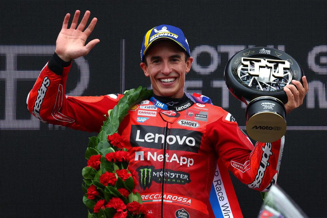 Marc Marquez wins Dutch Grand Prix but brother Alex crashes out | The Straits Times