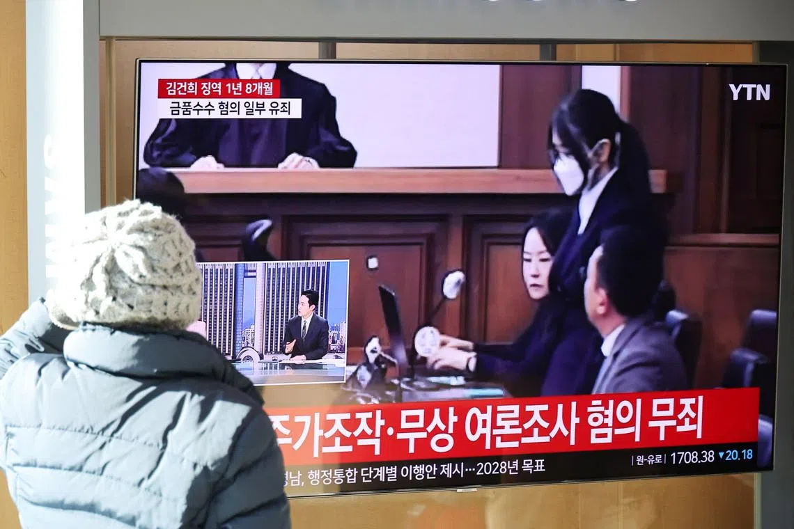 South Korea court sentences former first lady to jail term for bribery ...