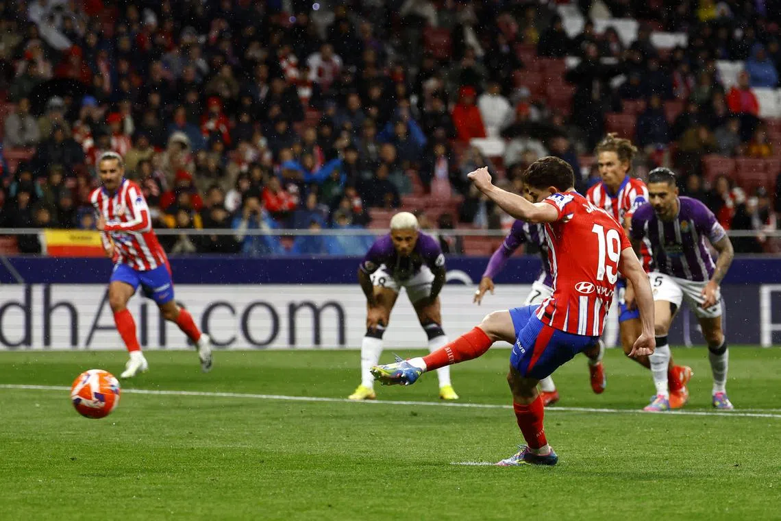 Alvarez double helps Atletico to 4-2 win over bottom club Valladolid ...