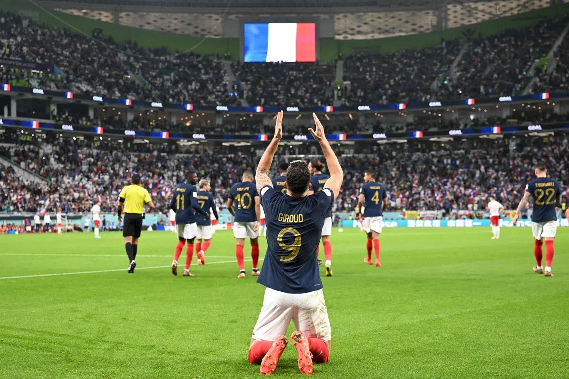 World Cup: Giroud becomes France's all-time top scorer with 52 goals ...