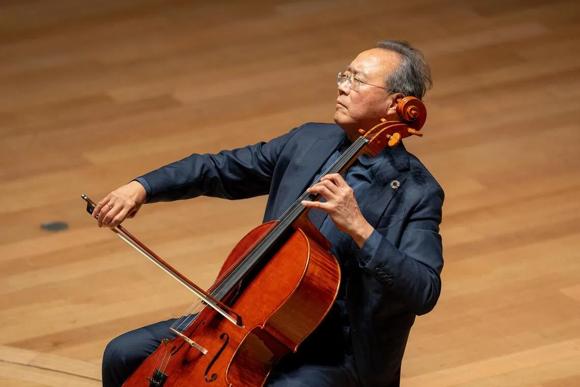 Yo-Yo Ma’s joyous, warm-hearted playing draws awed silence and standing ...