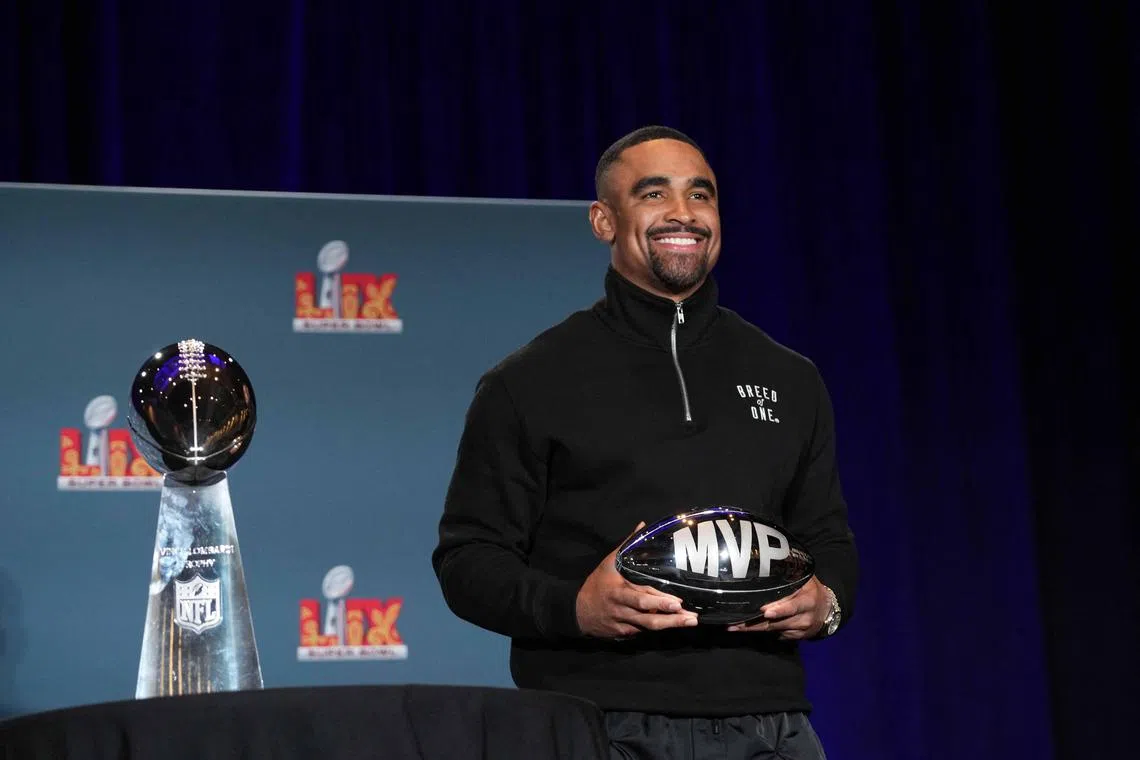Eagles Super Bowl MVP Jalen Hurts not ready to talk legacy after career ...