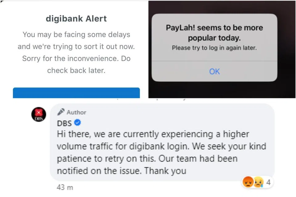 DBS online services down for nearly an hour; second disruption in under ...