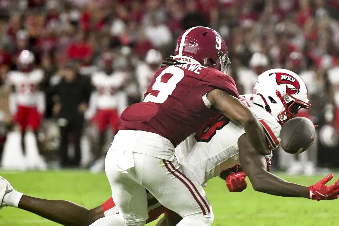 Another 5-star recruit, freshman CB Jaylen Mbakwe, leaving Alabama | The Straits Times