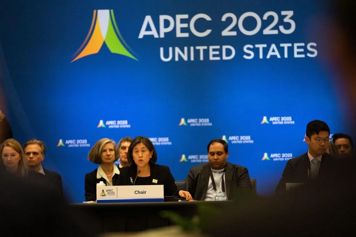 US trade chief seeks new thinking on global challenges as Apec ministers meet | The Straits Times