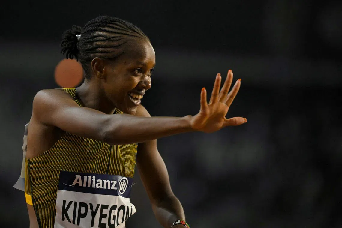 Faith Kipyegon shines in inaugural women-only Athlos NYC athletics meet ...