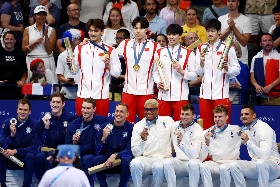 Swimming-China end US reign over men's 4x100 medley relay | The Straits ...