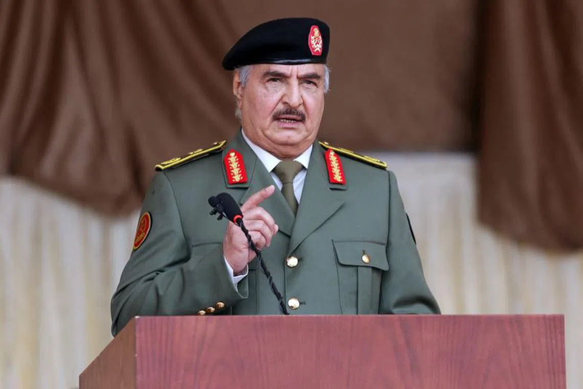 For Libya's Haftar, flood aftermath tests strongman image | The Straits ...
