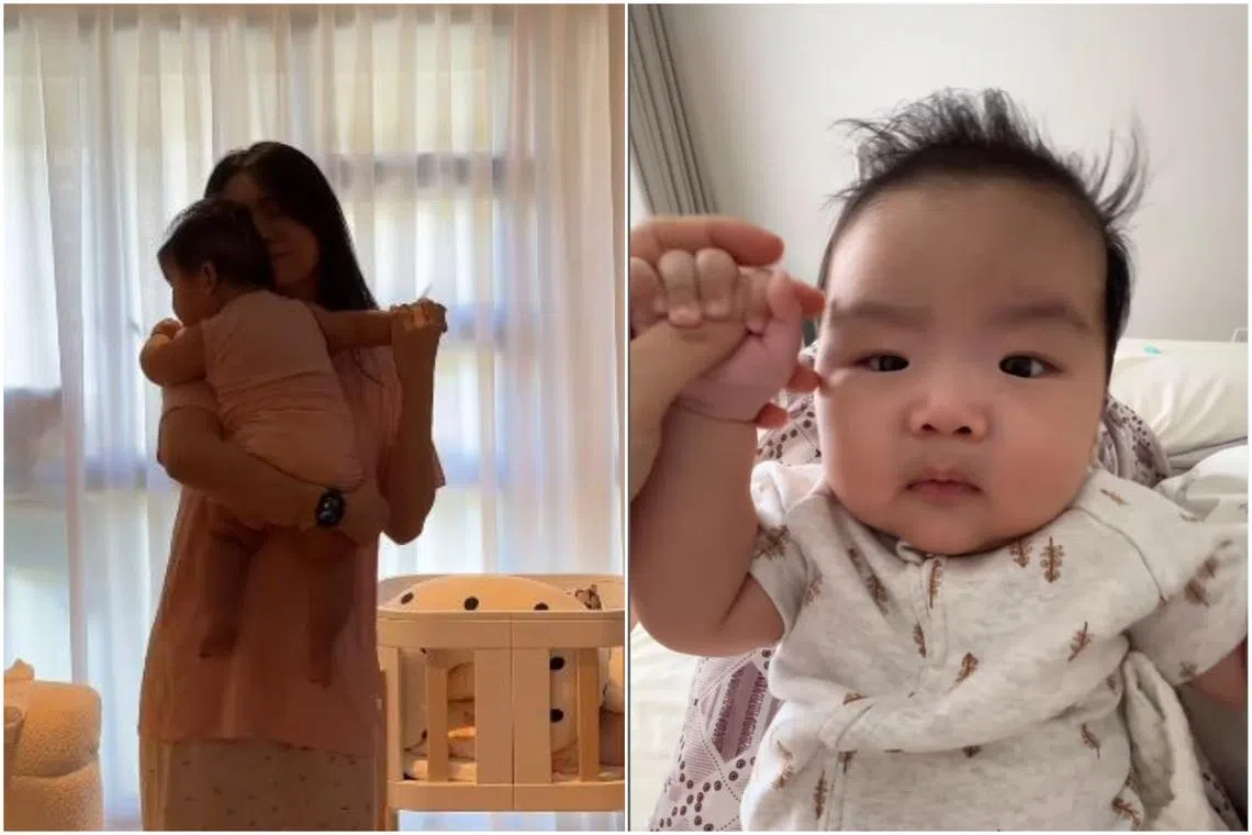 Actress Sora Ma says baby son looking more and more like her late husband | The Straits Times