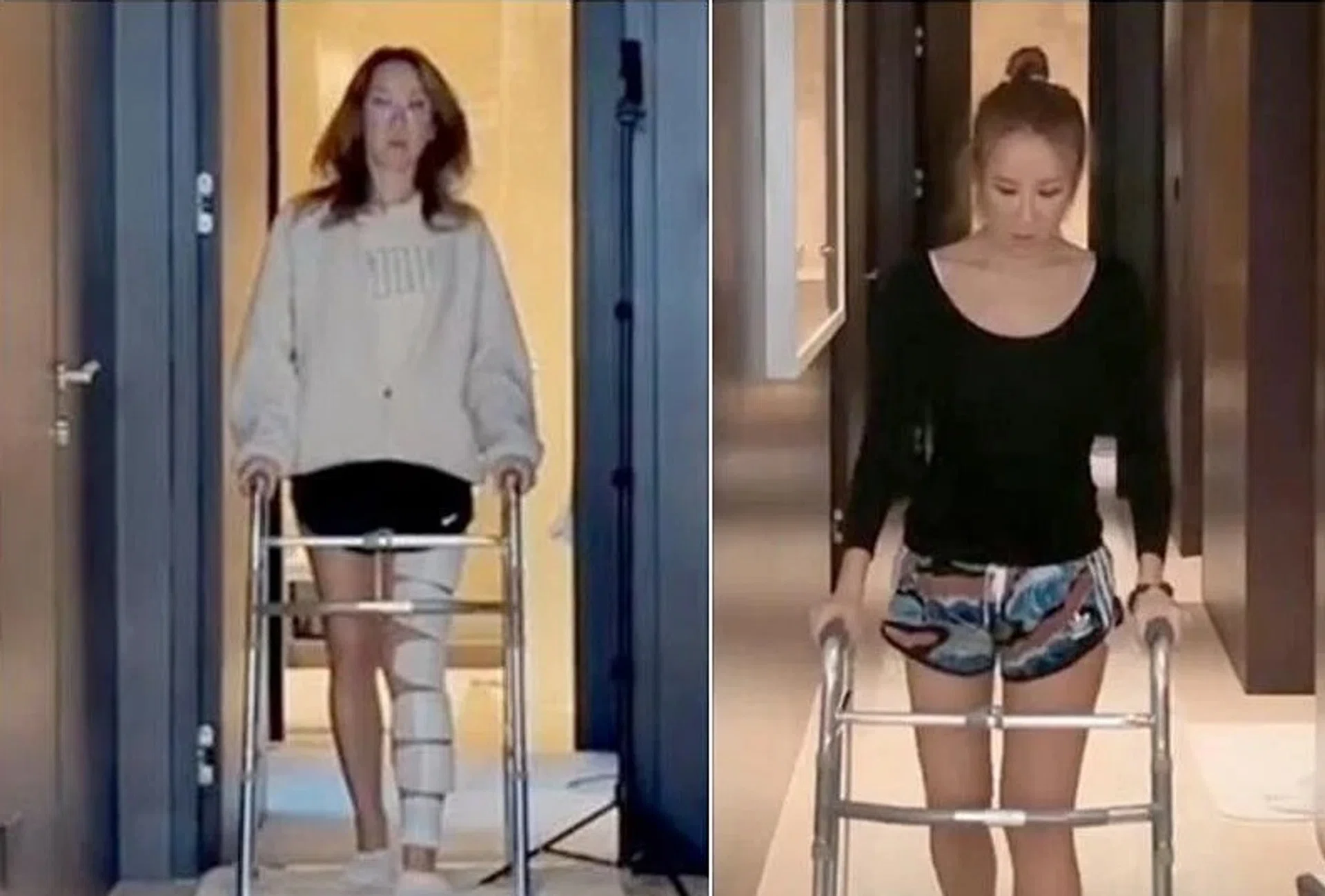 Singer Coco Lee shares video of her learning to walk again after ...