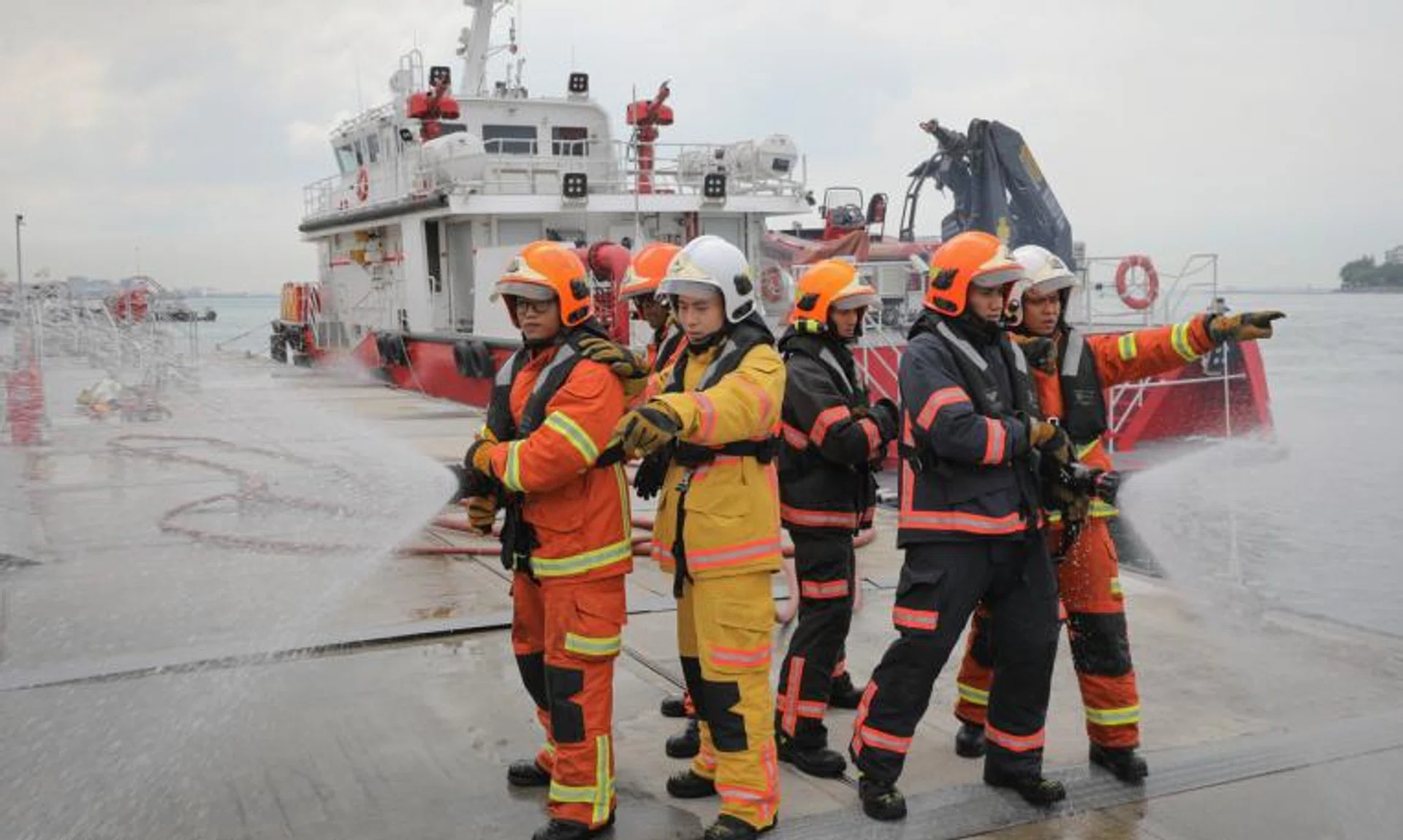 Firefighters scaled 152 steps and linked 18 lengths of hoses to fight ...