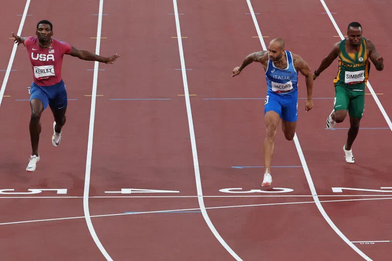 Olympics: Italian sprinter Lamont Marcell Jacobs wins men's 100m race ...