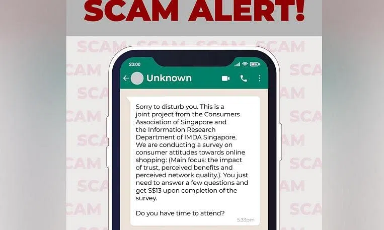IMDA warns of fake survey on WhatsApp about online shopping | The New Paper